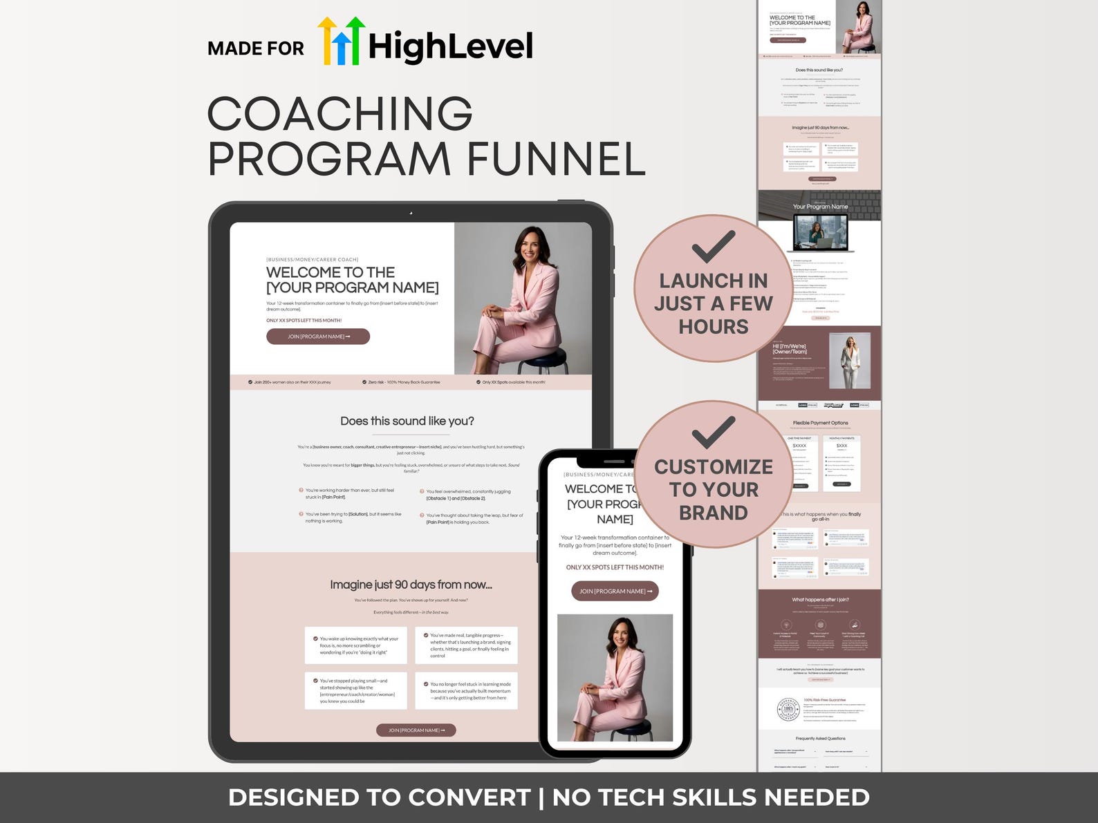 Gohighlevel Funnel Template Coaching, GHL Coach Funnel Template, Beauty ...