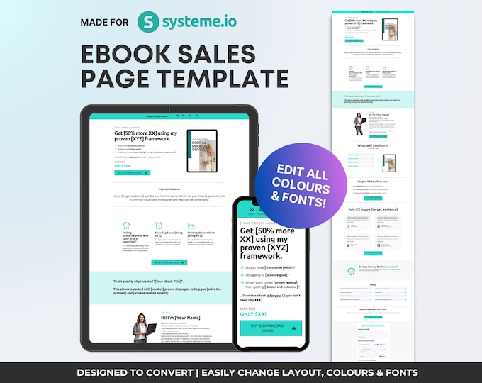 E-book Funnel Template Built in Systeme.io | Sell Your E-book Like a ...
