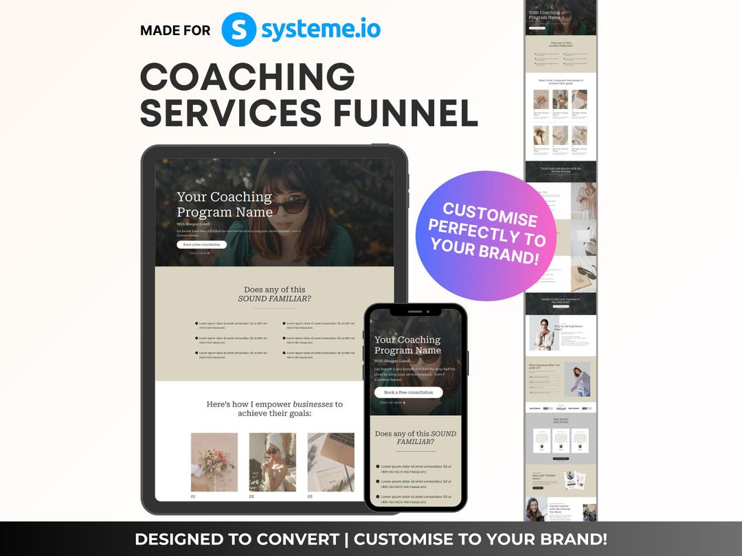 Systeme.io Website Template for Business Coach, Membership Website ...