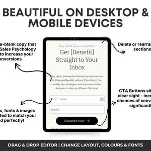 Systeme.io Newsletter Sales Page Template Lead Magnet Funnel Opt in ...