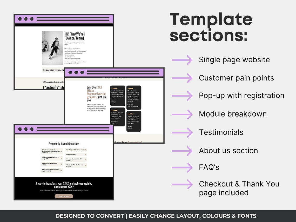 Masterclass Sales Page for Online Coach Masterclass Landing Page ...