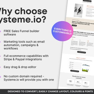 Systeme.io Template for Online Course, Landing Page Sales Funnel ...