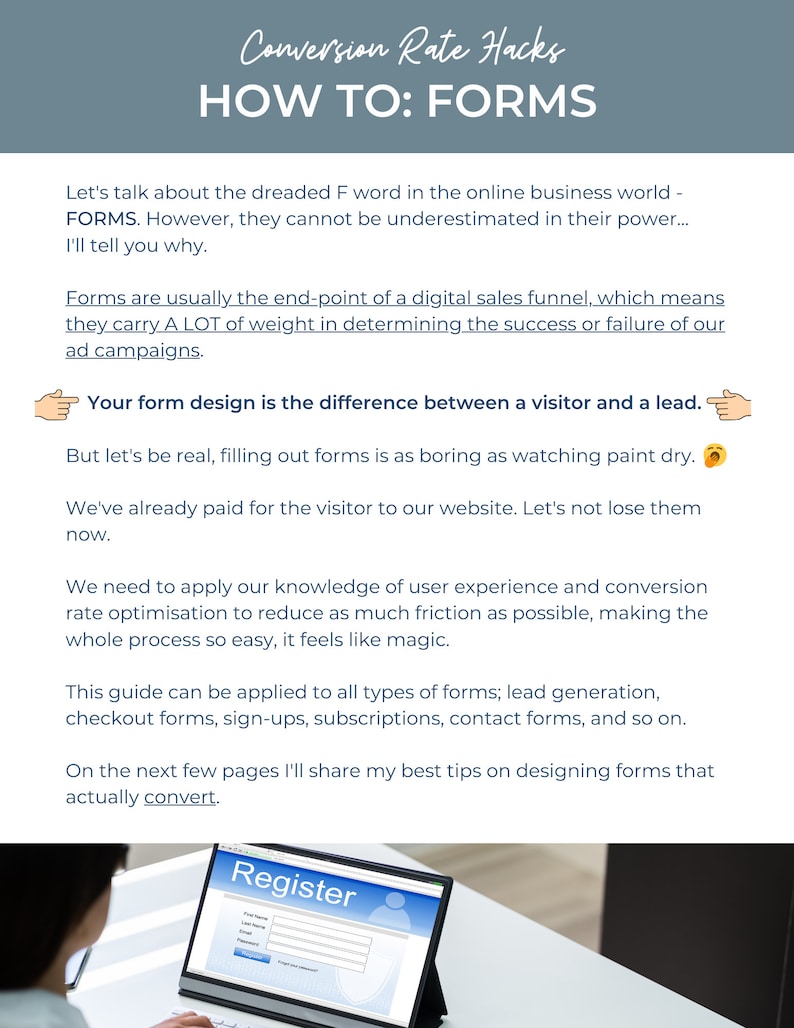 Landing Page Checklist, Step by Step Guide for Sales Page, Psychology ...