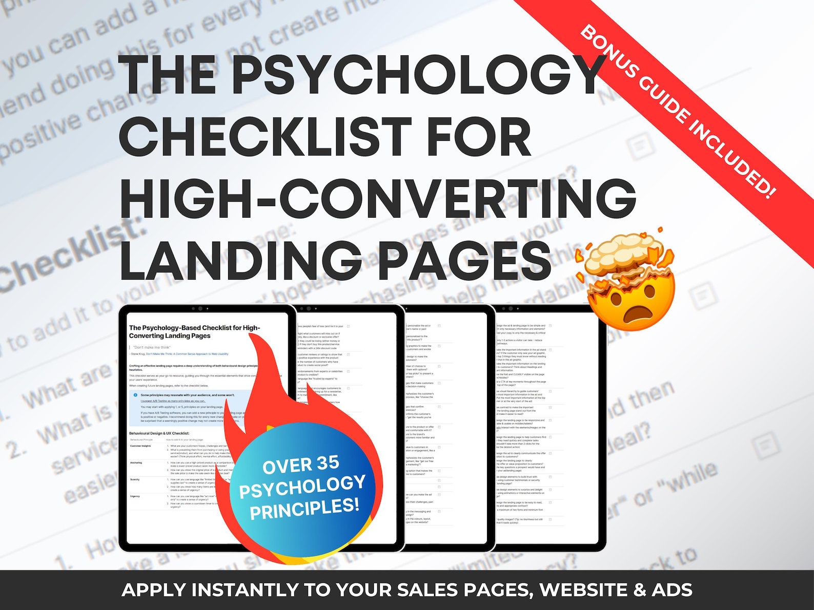 Landing Page Checklist, Step by Step Guide for Sales Page, Psychology ...