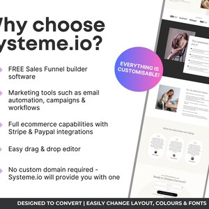 Systeme.io Newsletter Sales Page Template Lead Magnet Funnel Opt in ...