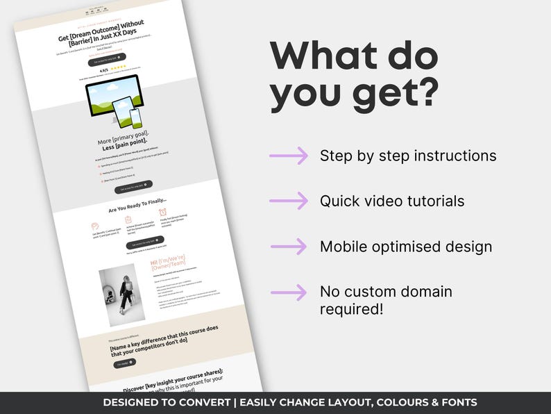 Systeme.io Template for Online Course, Landing Page Sales Funnel ...