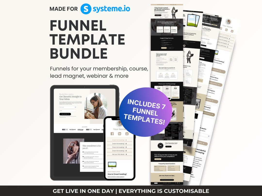 Systeme.io Funnel Template Bundle Coaching Template Pack Coaching Sales ...