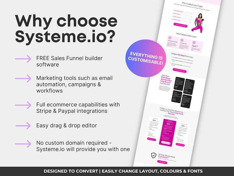 Systeme.io Landing Page Template for Fitness Coach, Online Personal ...