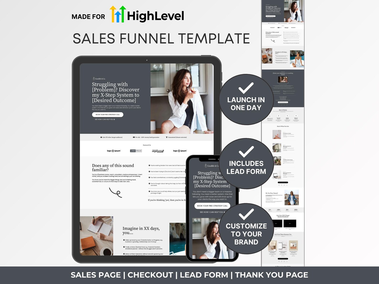 Gohighlevel Sales Funnel Template, Coaching Program Sales Page ...