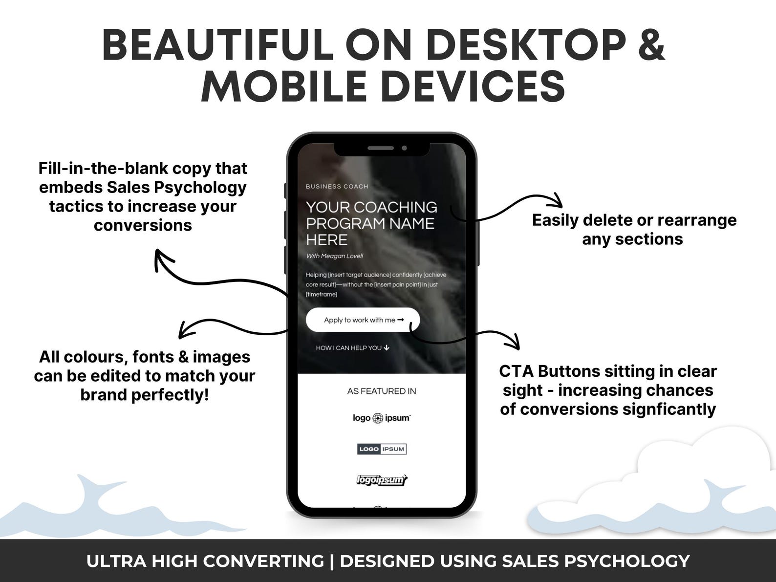 Gohighlevel Coaching Funnel Template, Luxury GHL Funnel Template, Luxe ...