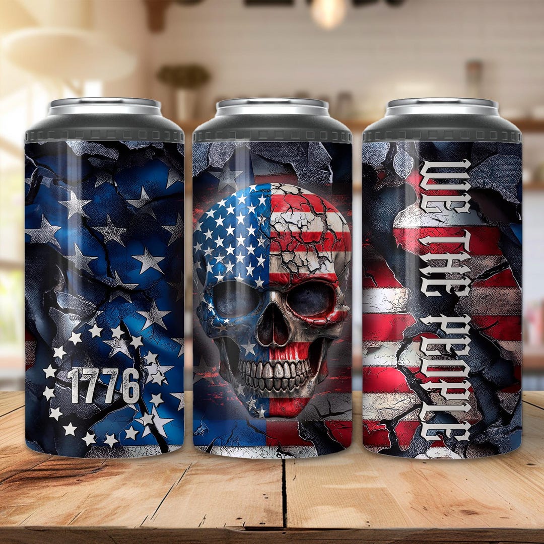 We the People 4 in 1 Can Cooler Sublimation Design Patriotic Design Can ...