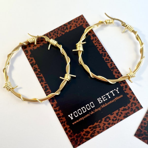 Barbed Wire Earrings - Etsy
