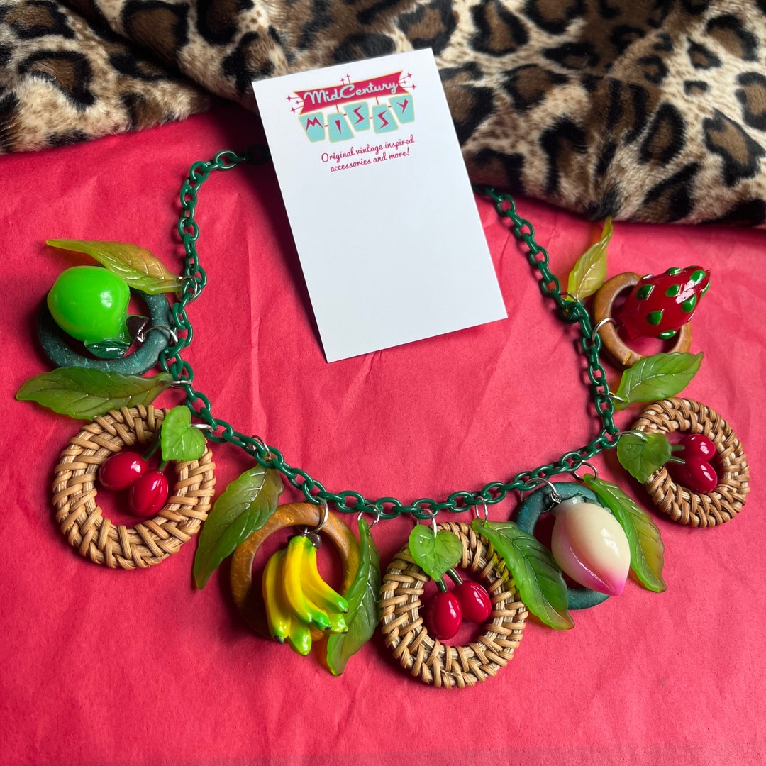 1950s Style Carmen Miranda Fruit Necklace - Etsy