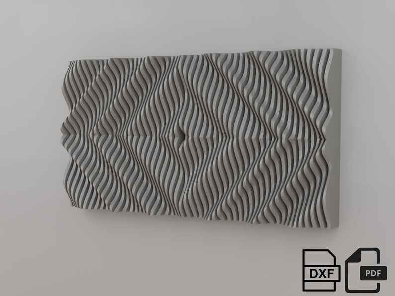 Parametric Wall Art & Decor 11: CNC Cut Wavy Wood Panels | Wall ...