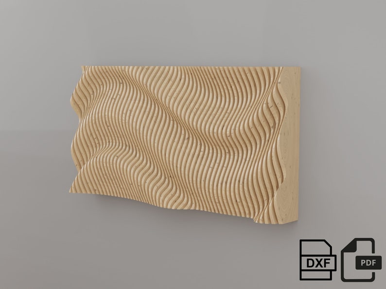 Parametric Wall Art & Decor 08: CNC Cut Wavy Wood Panels | Wall ...