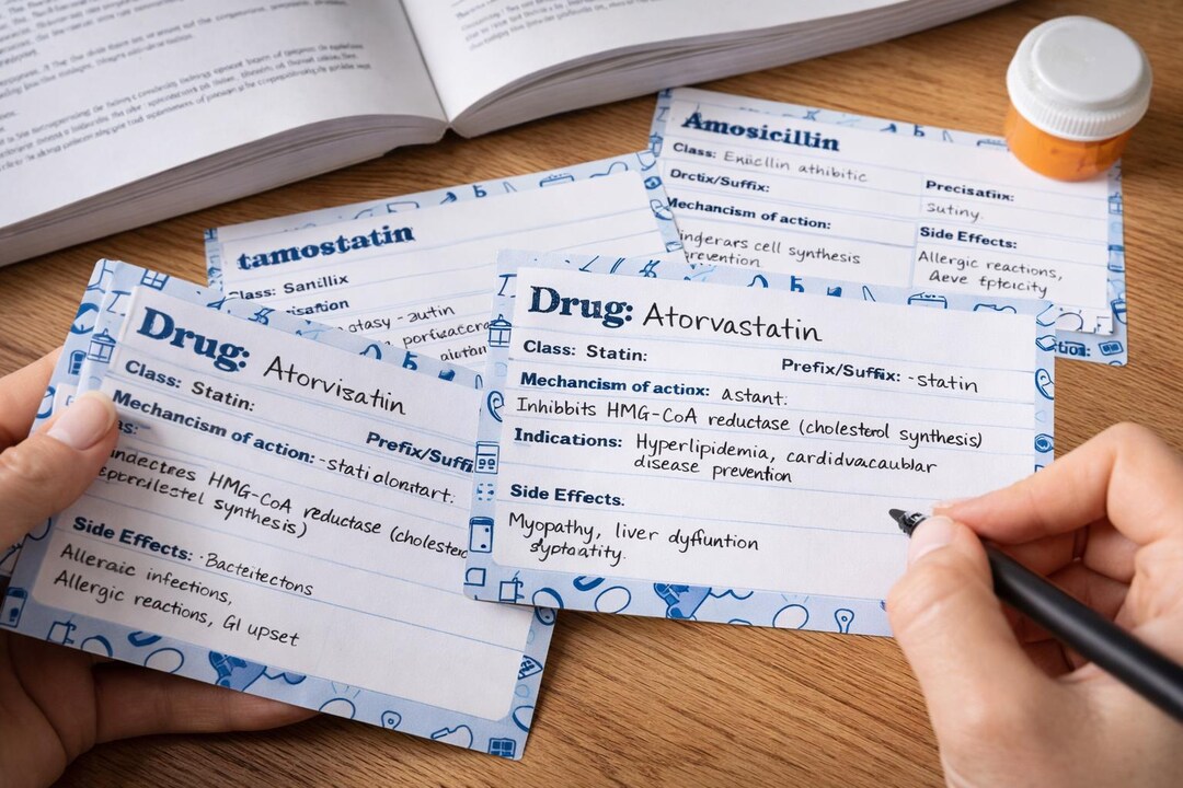 Medication Revision Flashcards, Student Pharmacist, Nurse, Paramedic ...