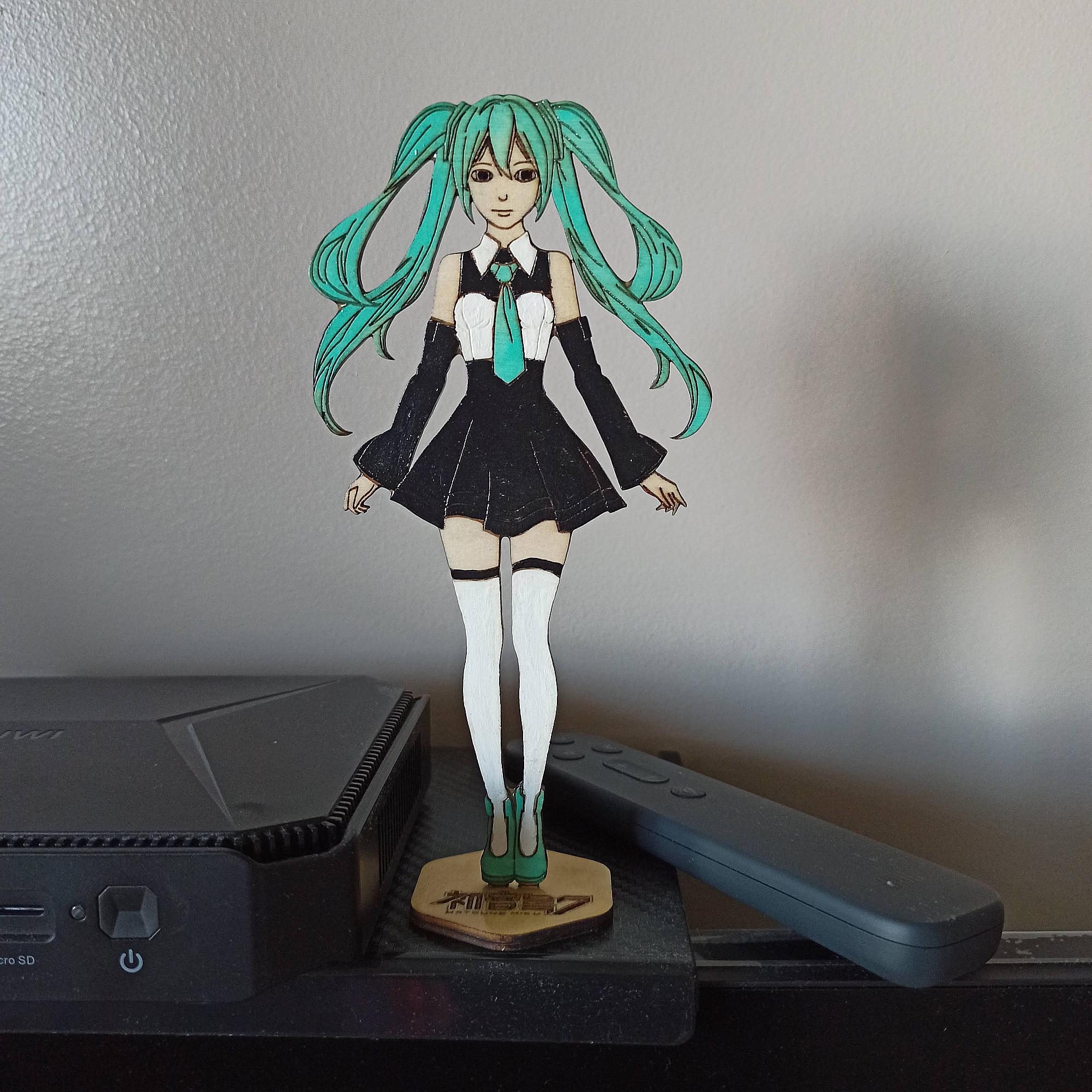 Miku Hatsune 2D Vocaloid Anime Doll Wooden Standee Manga Character ...