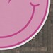 Pink Preppy Smiley Face Rug Lightning Bolt Dopamine Decor Eclectic ...