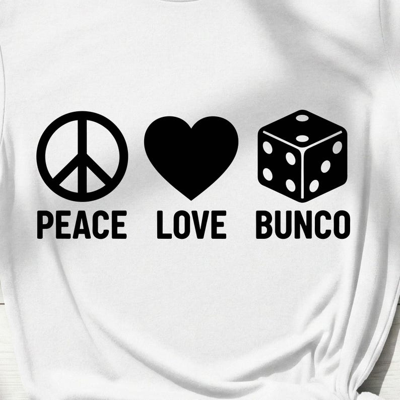 Bunco Dice SVG Bundle, Split Frame Monogram, Peace Love Game Night ...