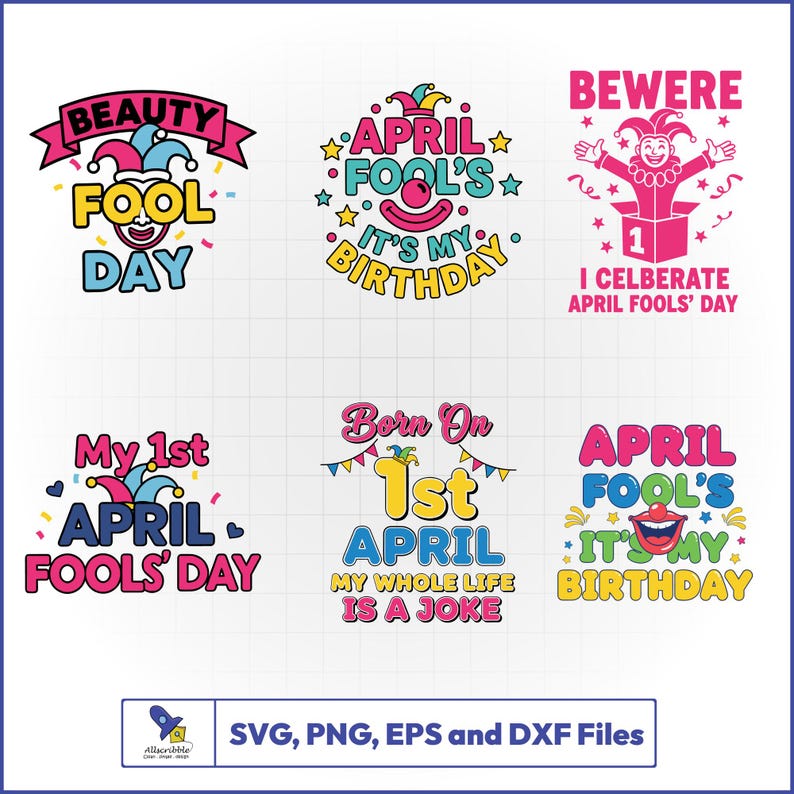 April Fools Birthday SVG Bundle, Born on April 1st, Funny Prank Shirt ...