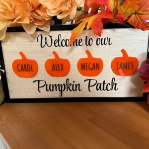 Personalized Pumpkin Patch Sign: Fall Family Keepsake Decor - Etsy