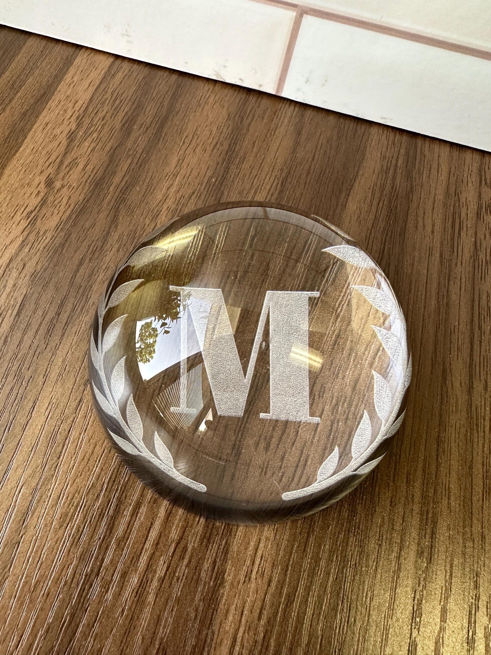 Custom Crystal Paperweight | Father's Day Gift | Gift for Dad | Custom ...