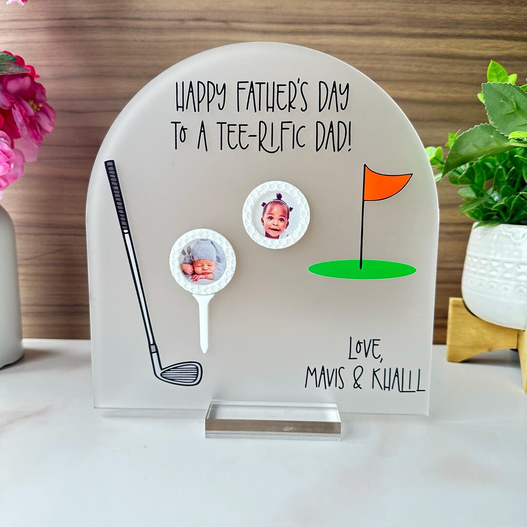 Tee-rific Dad Father's Day Photo Frame | Golf Themed Gifts | Custom ...