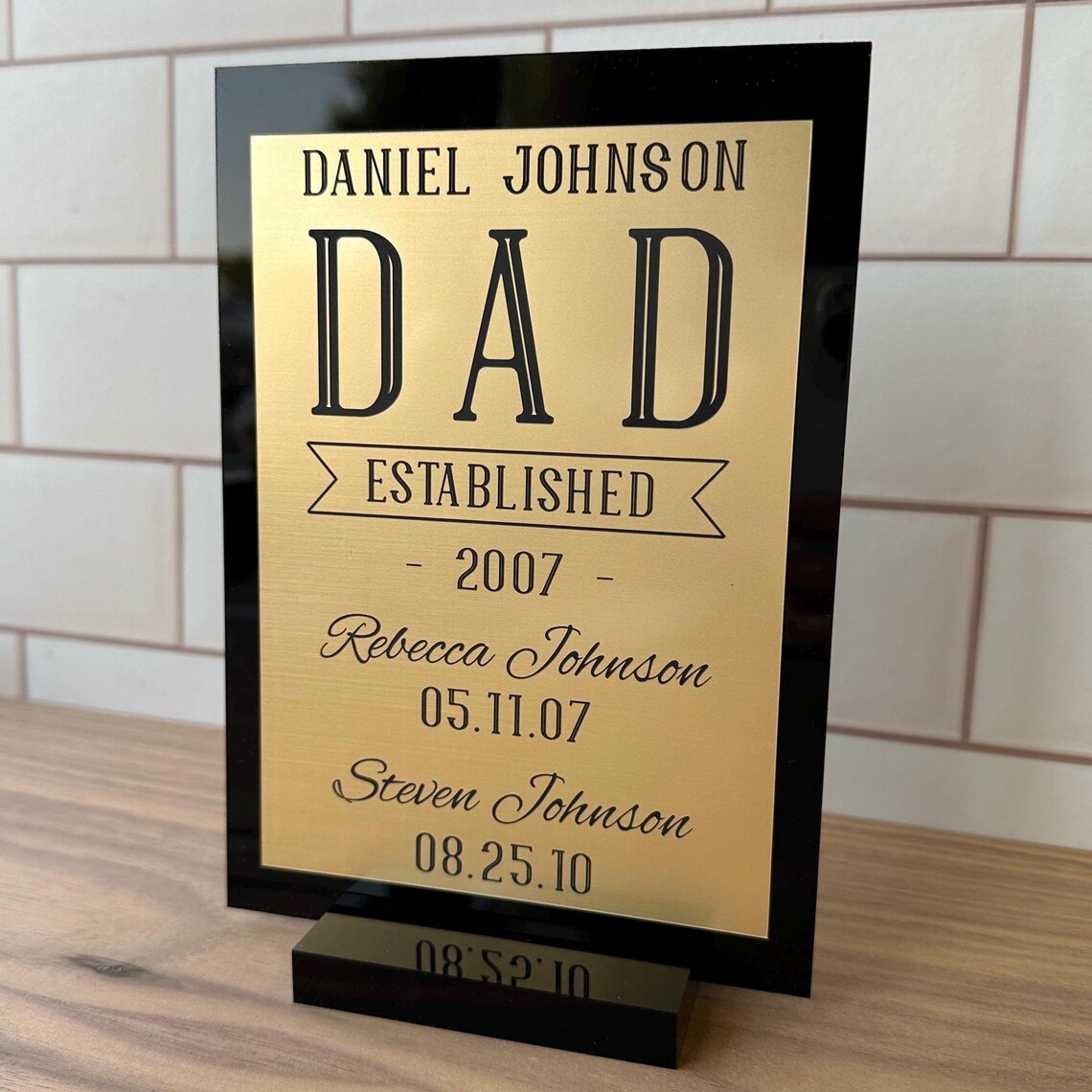 Personalized Acrylic Father's Day Plaque: Custom Dad Award - Etsy