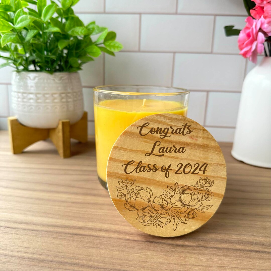 Grad Gift Candle With Custom Name | Custom Graduation Gift ...