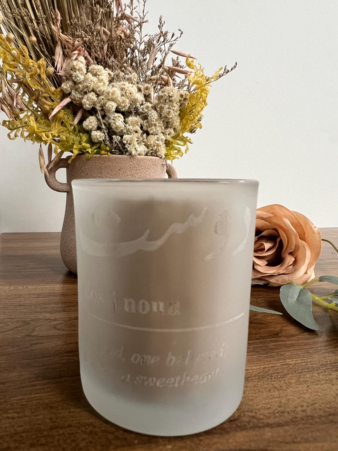 Dost Friend Definition Art Candle - Urdu Farsi Persian Engraved Gift ...