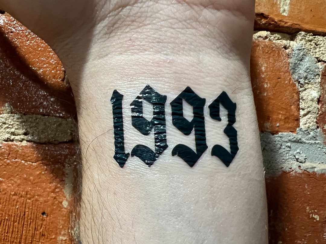 Custom Year 1990s Temporary Tattoos - Personalized Traditional ...