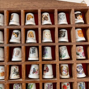 Large Thimble Collection Display Rack Case WITH 100 Vintage - Etsy