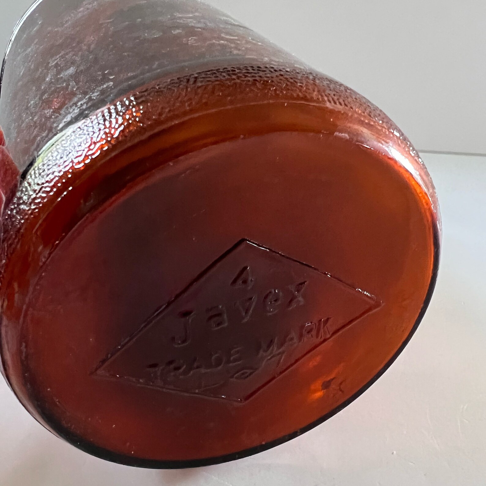 Amber Glass Javex Bleach Bottle Jug 64 Oz Trade Mark Bottom - Etsy