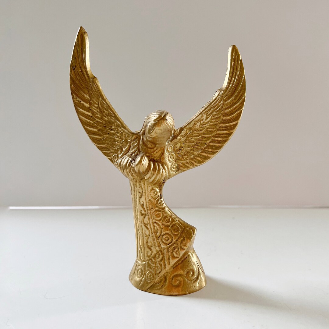 Brass Winged Angel Candle Stick Holder Vintage Altar Wish Prayer ...