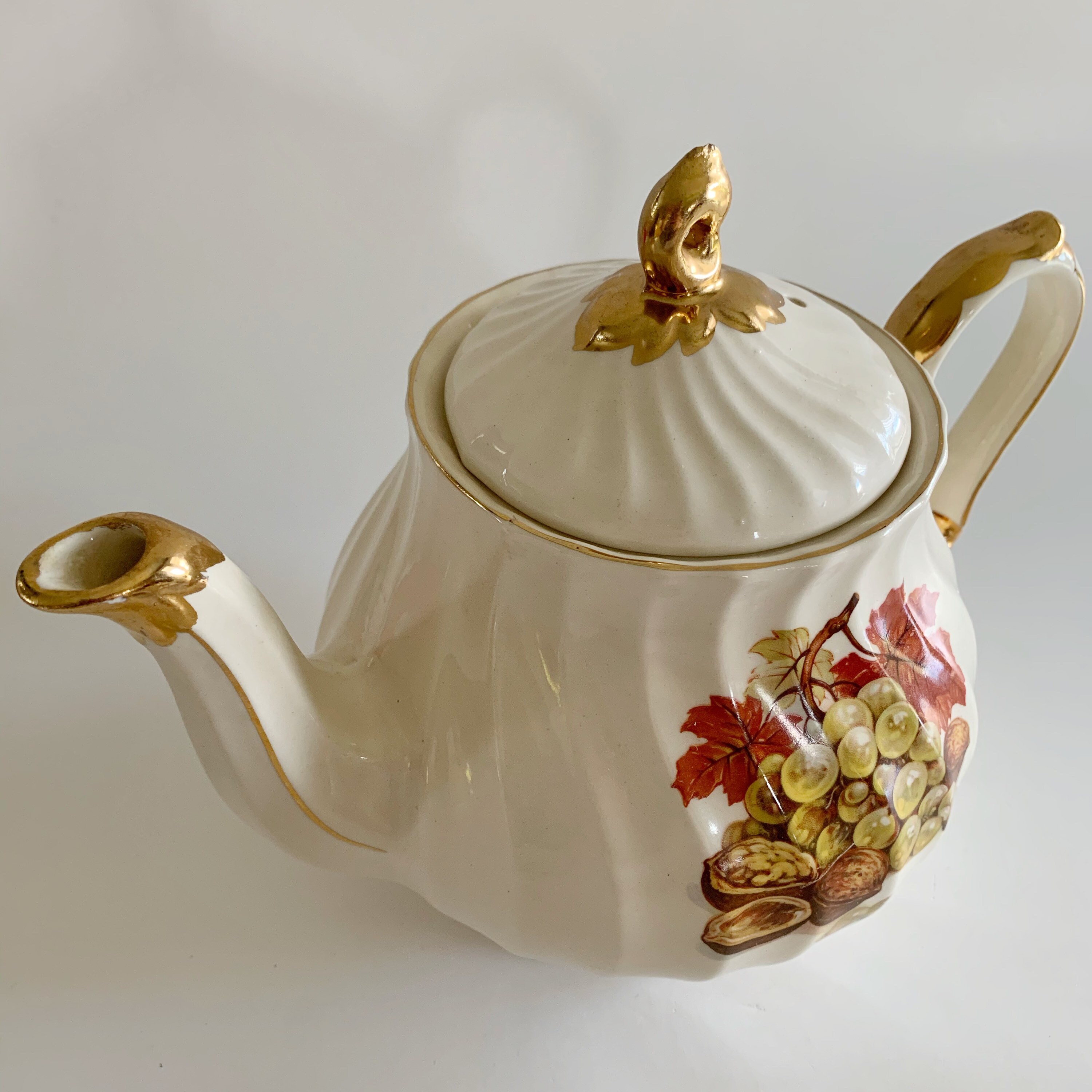 Sadler England Tea Set Tea Pot Sugar & Creamer Fruit/Nut | Etsy