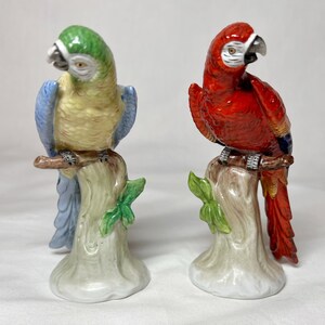 Pair of Sitzendorf Porcelain Parrots German Art Bird Signed Rare - Etsy