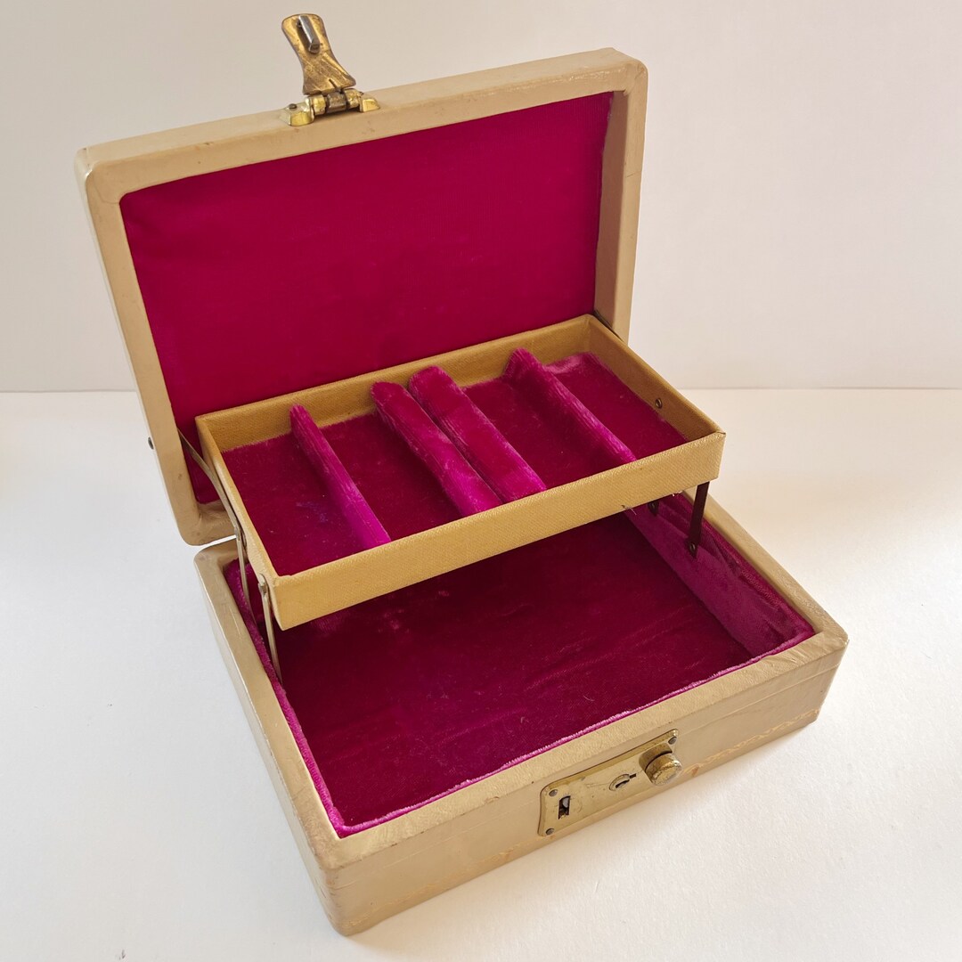 Nostalgic Jewelry Box Royal Purple Velvet Lining Vintage Collectible ...