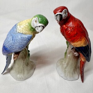 Pair of Sitzendorf Porcelain Parrots German Art Bird Signed Rare - Etsy