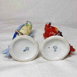 Pair of Sitzendorf Porcelain Parrots German Art Bird Signed Rare - Etsy