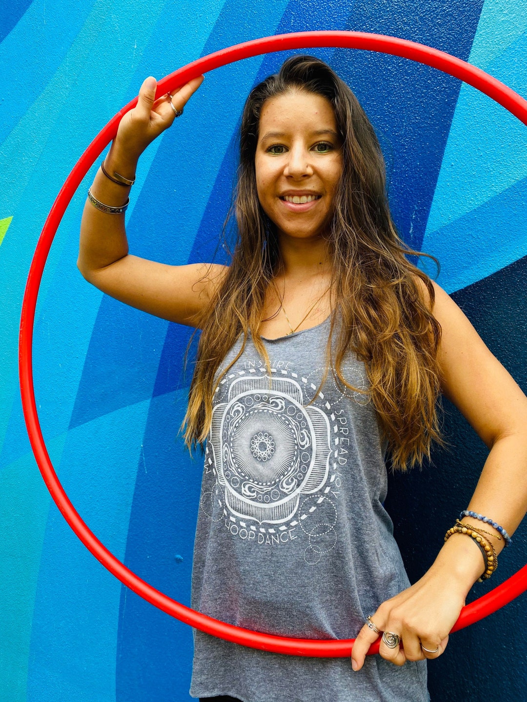 Hoop Dance Mandala Tank Top // Hula Hooping Tank Top // Gray Hooper ...