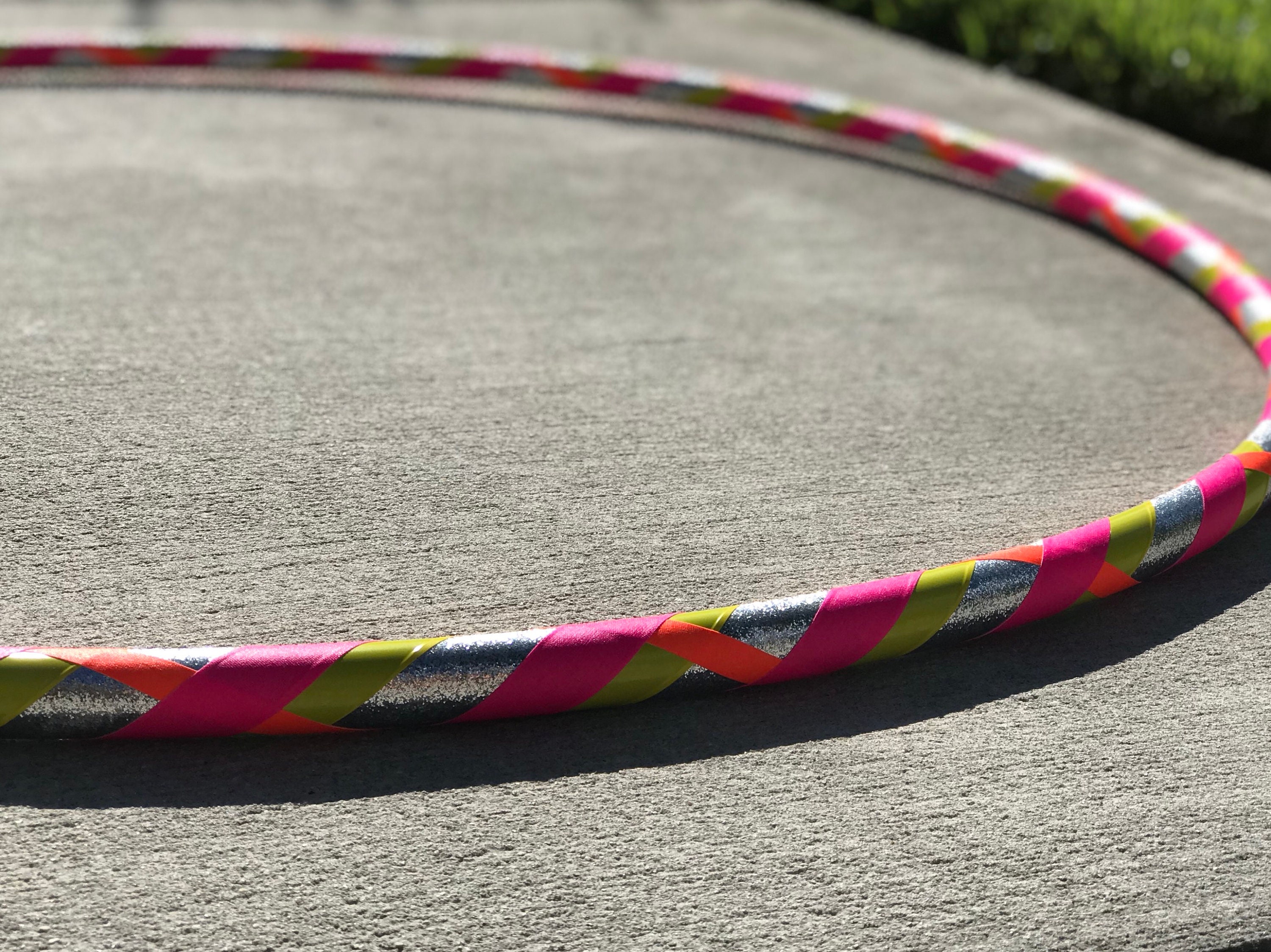 Beginner Hula Hoop // Silver Glitter & Neon Dance Hoop // | Etsy