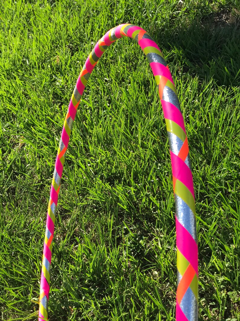 Beginner Hula Hoop // Silver Glitter & Neon Dance Hoop // - Etsy
