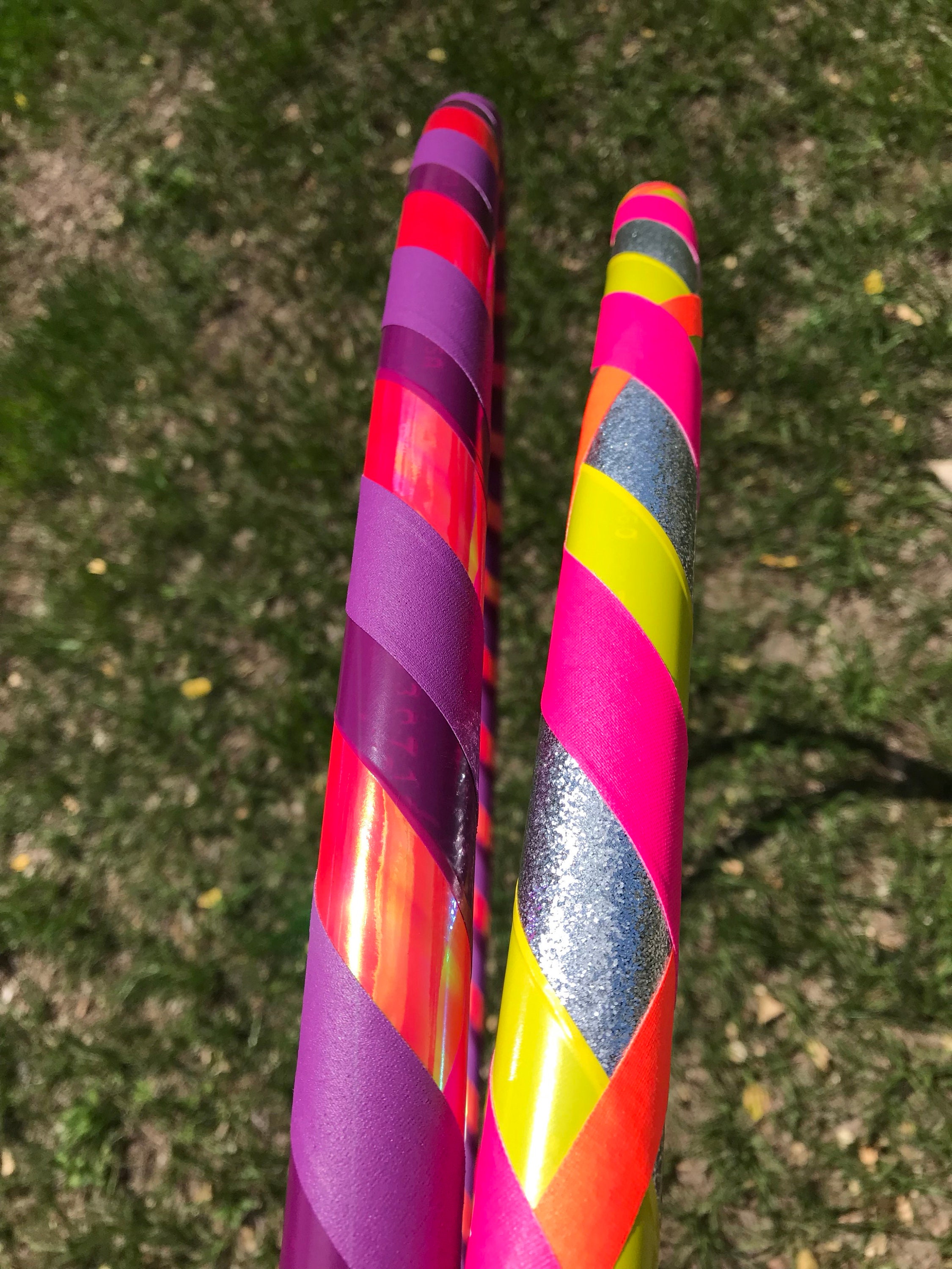 Beginner Hula Hoop // Silver Glitter & Neon Dance Hoop // | Etsy