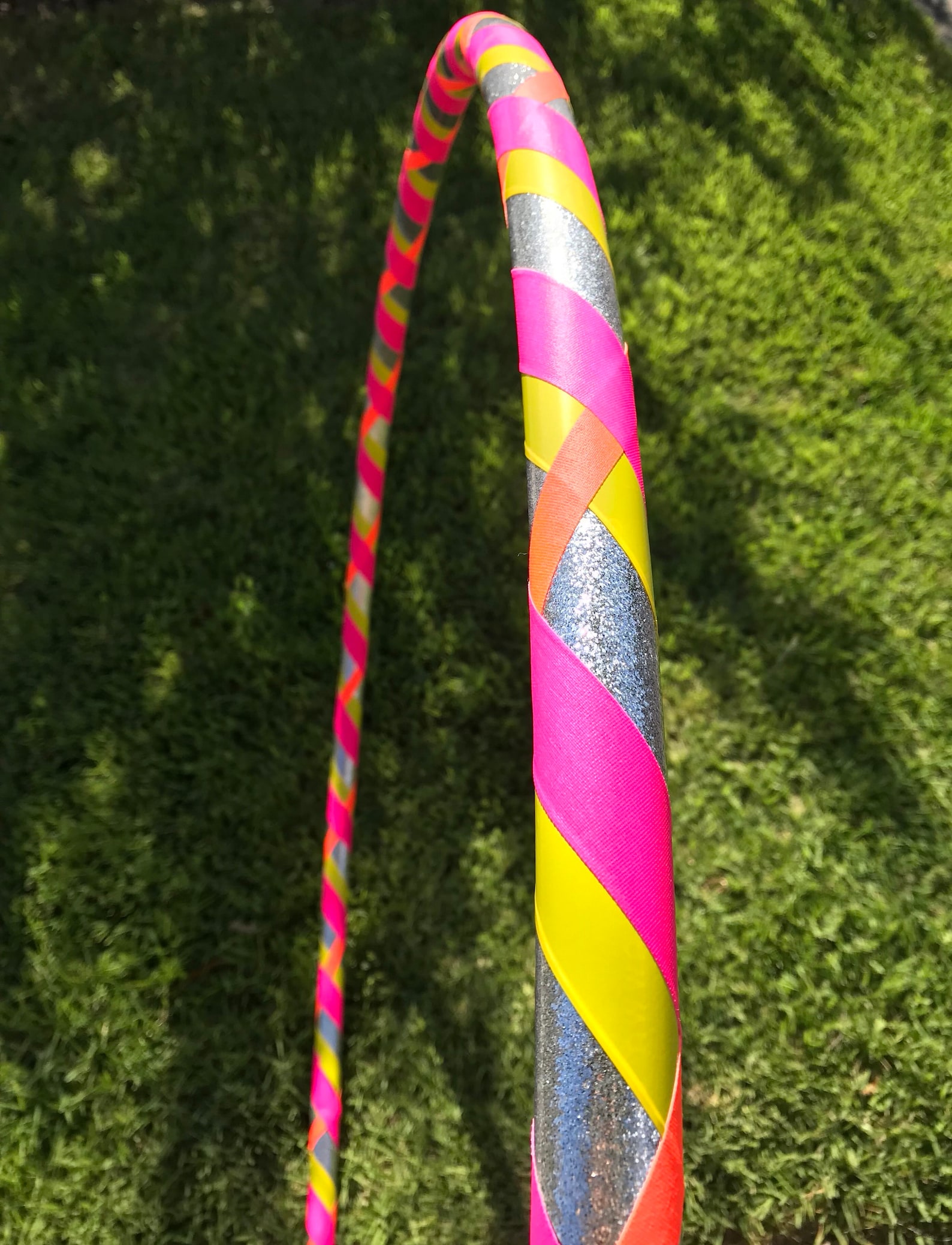 Beginner Hula Hoop // Silver Glitter & Neon Dance Hoop // - Etsy