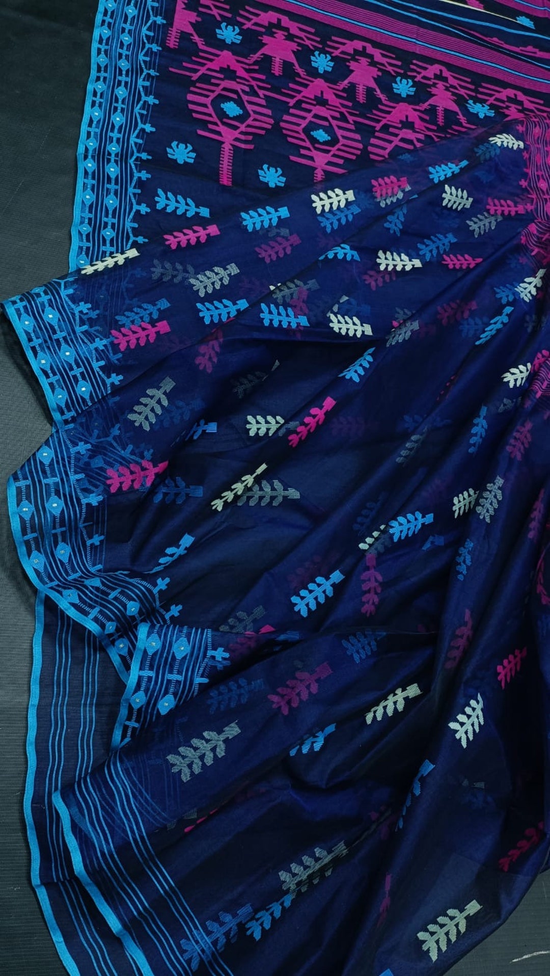 Original Dhakai Jamdani Handloom Half Silk 84 Count Premium Quality ...