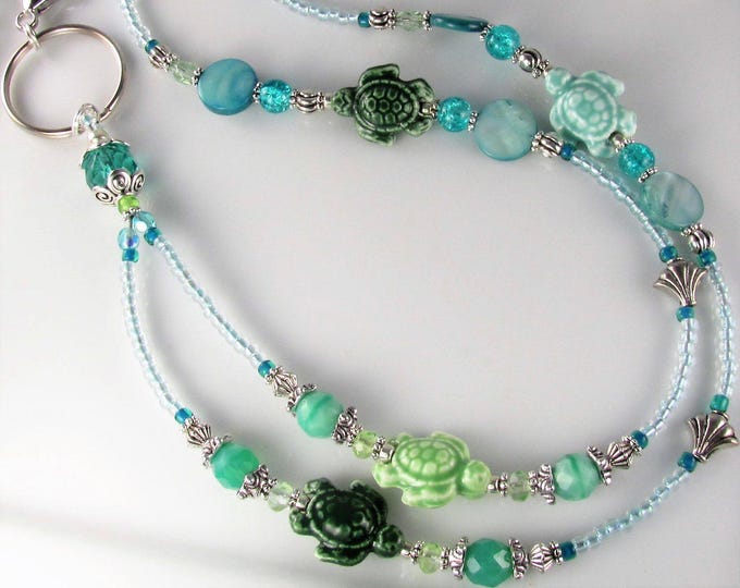 Sea Turtle Lanyard / Teacher Lanyard for Keys and ID Badges / Ocean ...