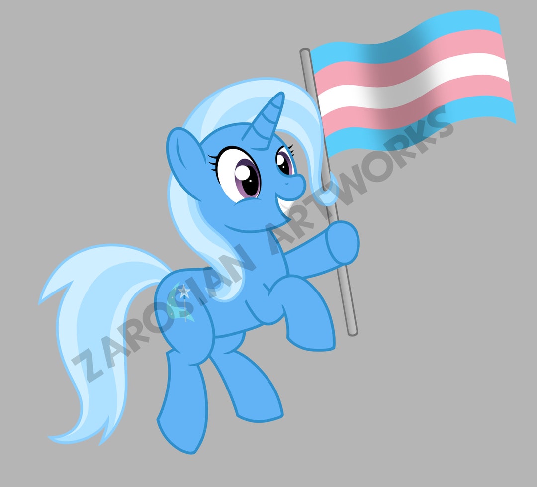 MLP Trixie Mtf-transgender Pride Glitter Sticker - Etsy