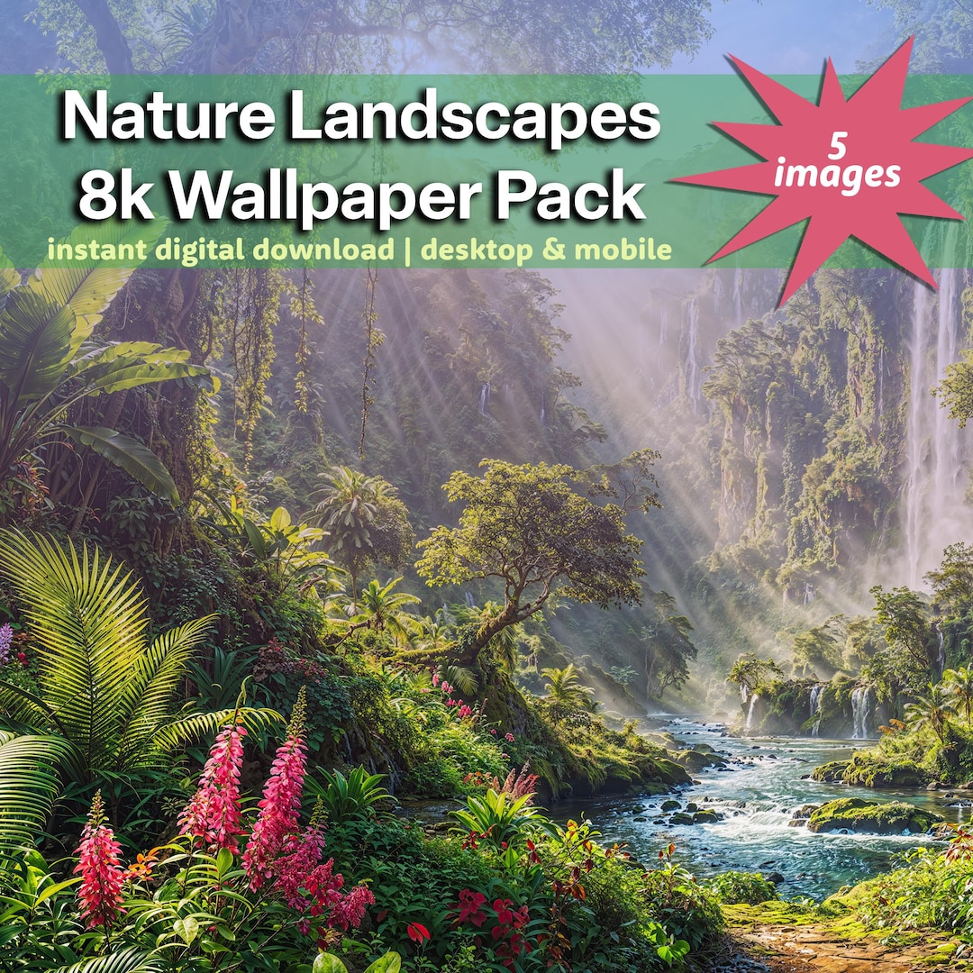 Nature Landscape Backgrounds, 8k Wallpaper Pack, Desktop Computer ...