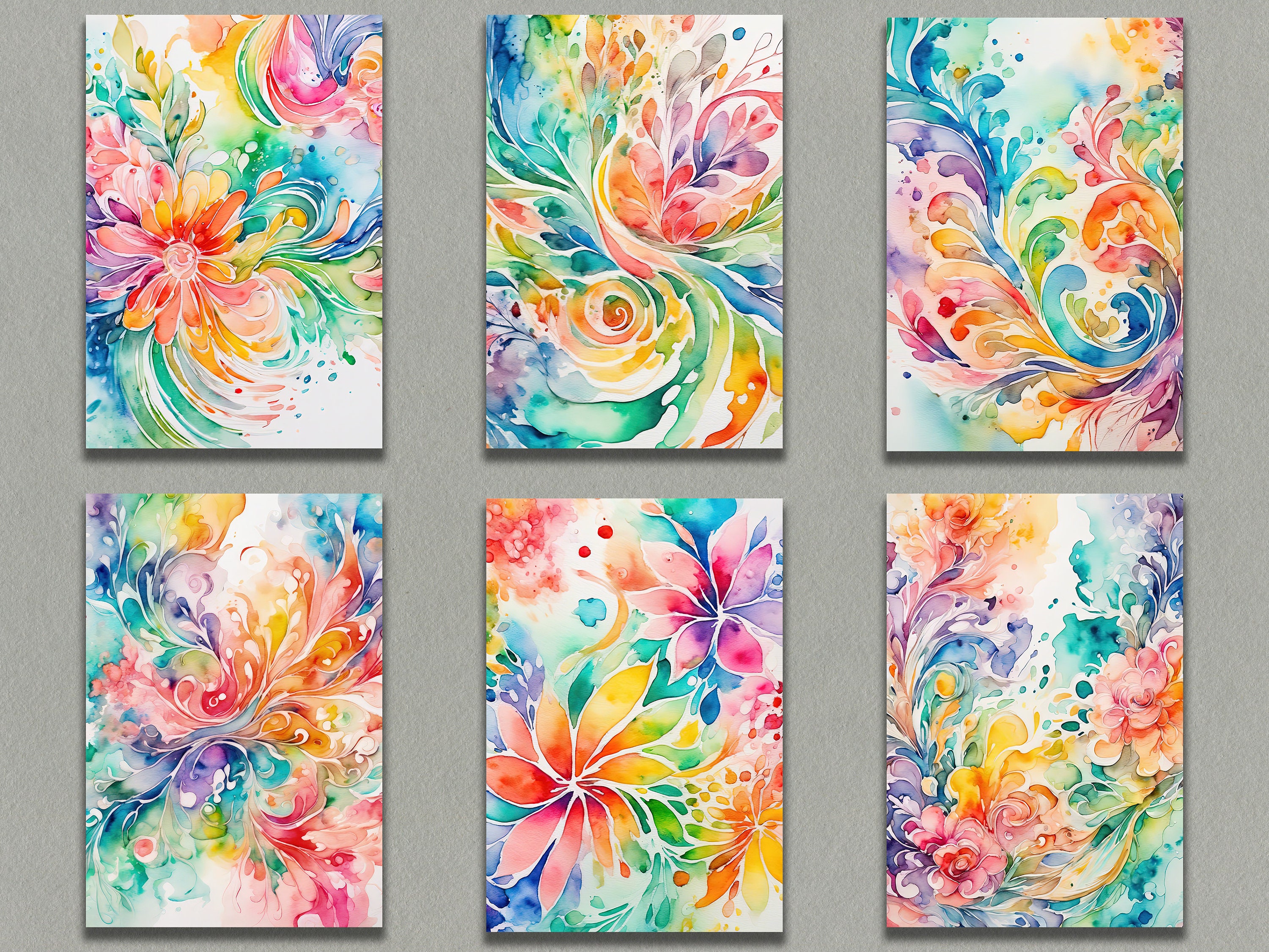 20 Reverse Coloring Pages - 'abstract Floral Patterns' Instant Download ...