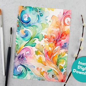 20 Reverse Coloring Pages - 'abstract Floral Patterns' Instant Download ...
